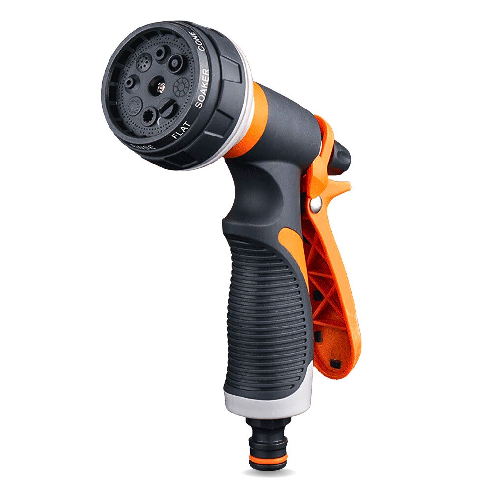 Heavy Duty High Pressure Water Spray Gun with 8 Adjustable Watering Pa ...