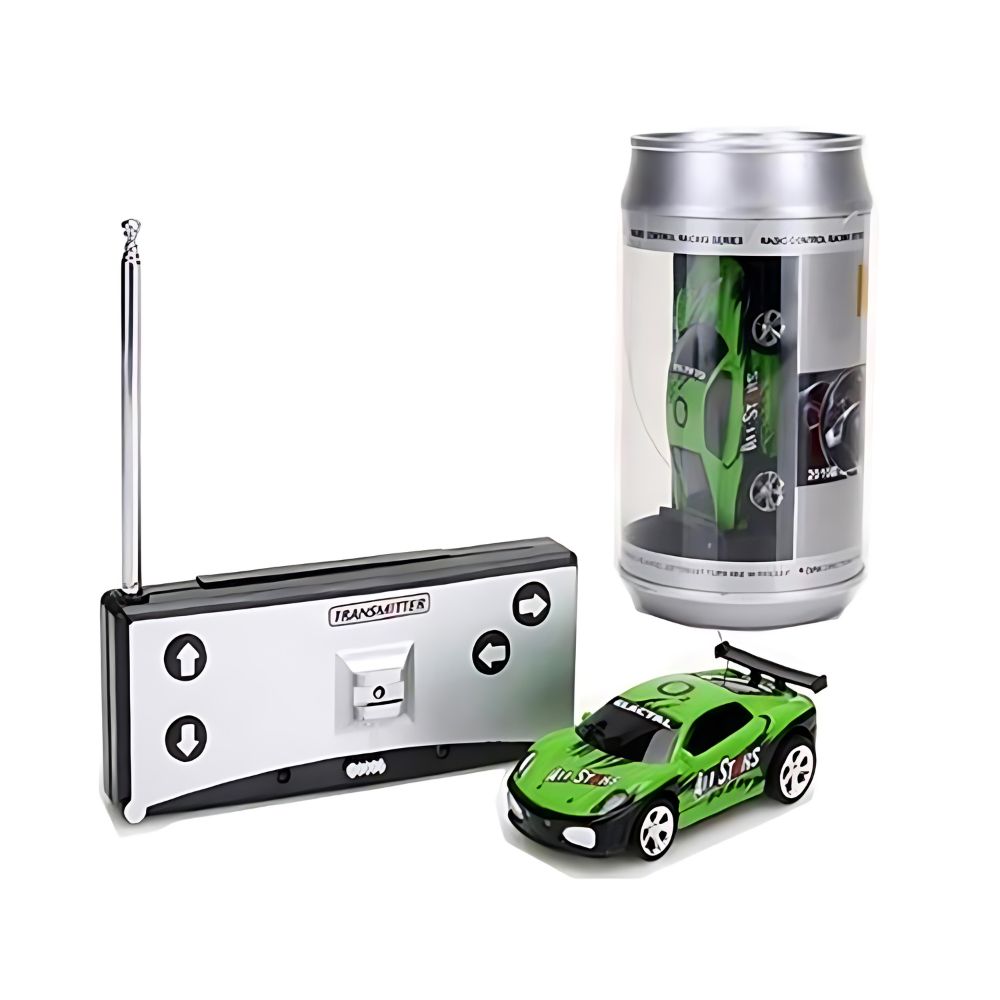 Mini RC Car in a Can Radio Remote Control Micro Racing Car (Green ...