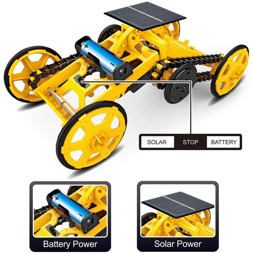 Electric Engineering DIY Blocks Solar Powered STEM Educational Toy Veh ...
