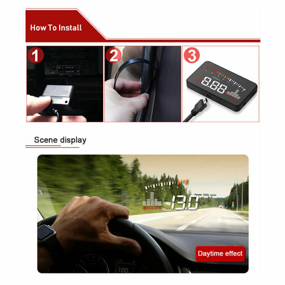 X5 Car Wind Shield HUD Car Mounted GPS Head Up Display — Bostin Life