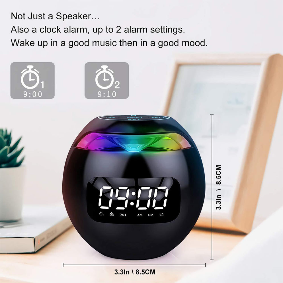 Wireless Rechargeable Spherical Speaker Digital Clock — Bostin Life