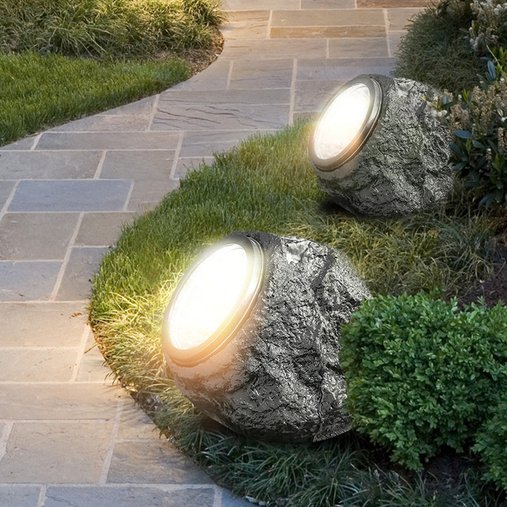 Outdoor Landscaping Granite Rock Lights - Solar Powered — Bostin Life