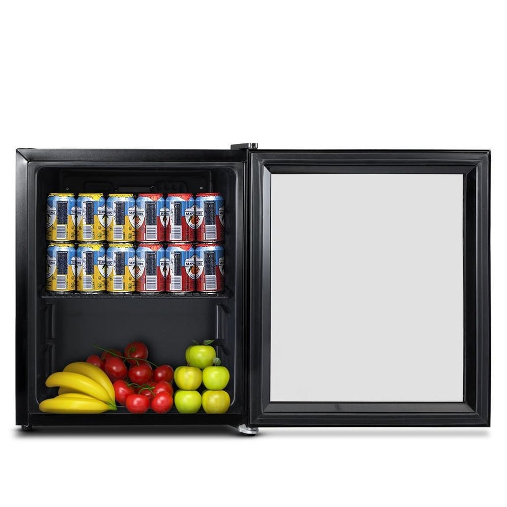 46L Glass Door Bar Fridge Mini Countertop Freezer Fridges Bottle Coole ...