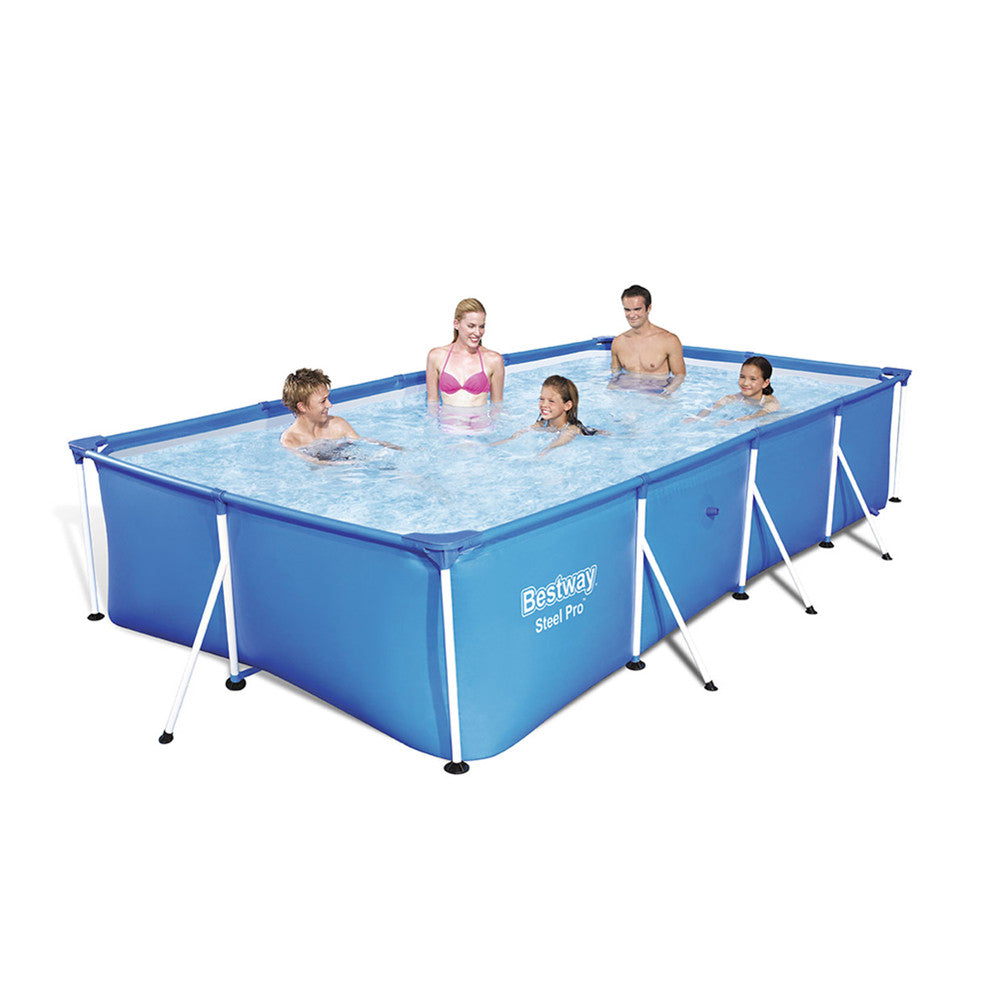 Steel Pro Rectangular Above Ground Swimming Pool - 4M — Bostin Life